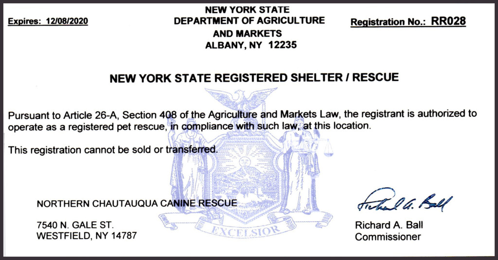 2020 NY Registration form – Northern Chautauqua Canine Rescue